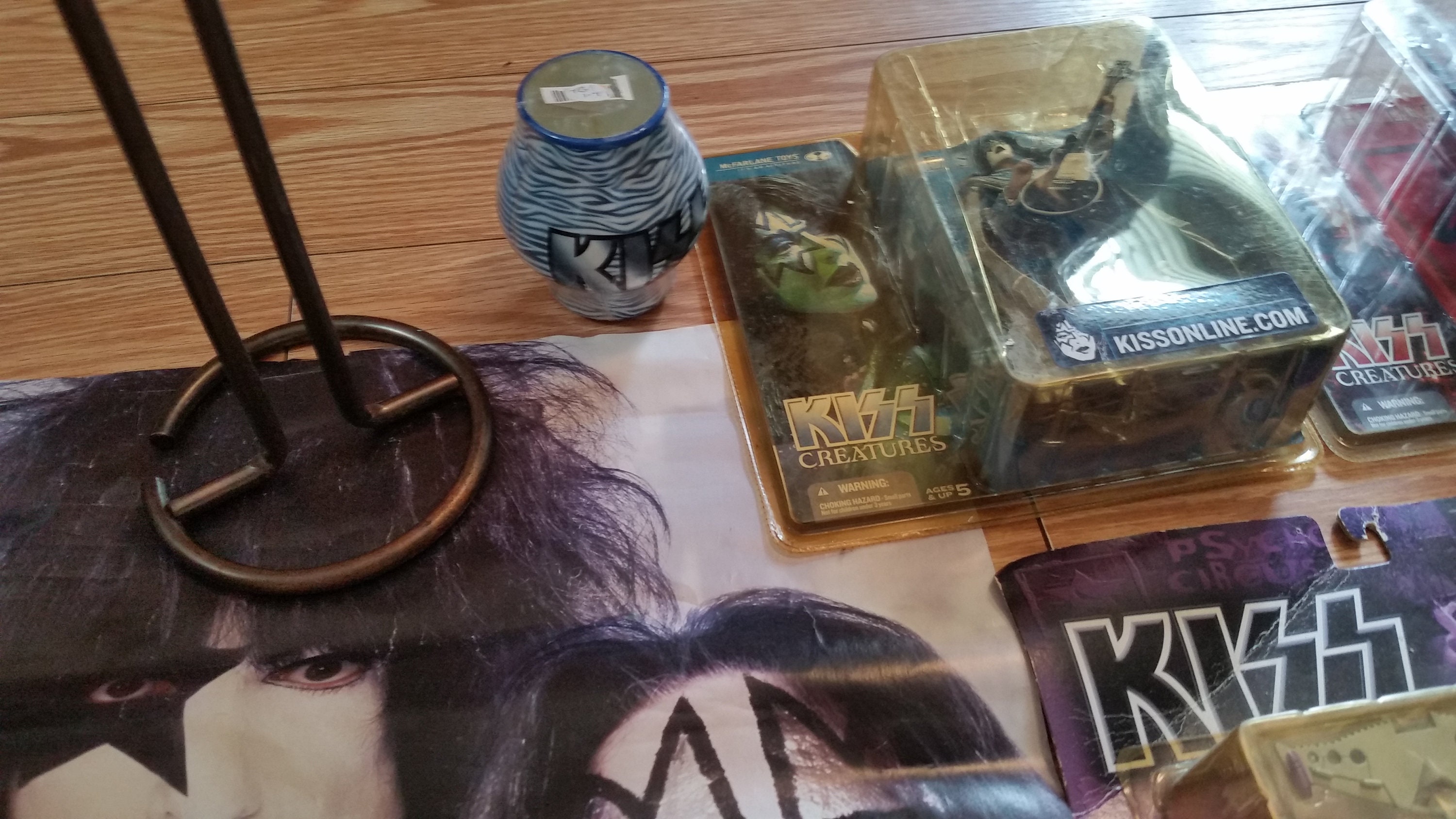 Vintage 1990's Kiss Action Figures, Poster, Puzzle, Folders & Candle ...