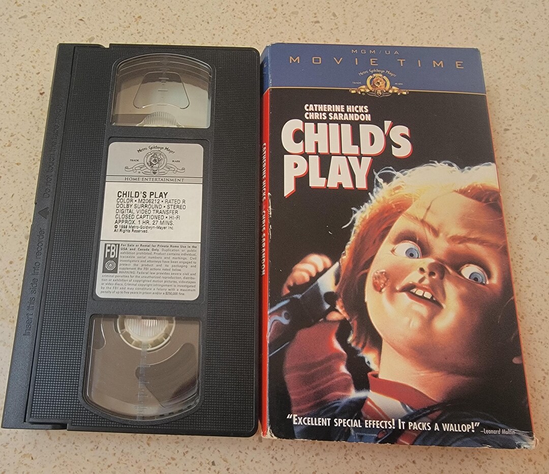 Child's Play VHS Horror 1988 (1997 MGM Movie Time) Very Good Condition ...