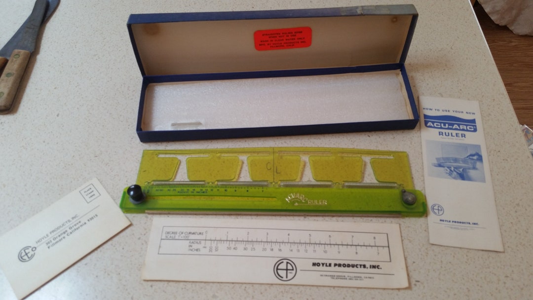 Acu-arc Adjustable Radius Ruler Hoyle Products Engineer With Original ...