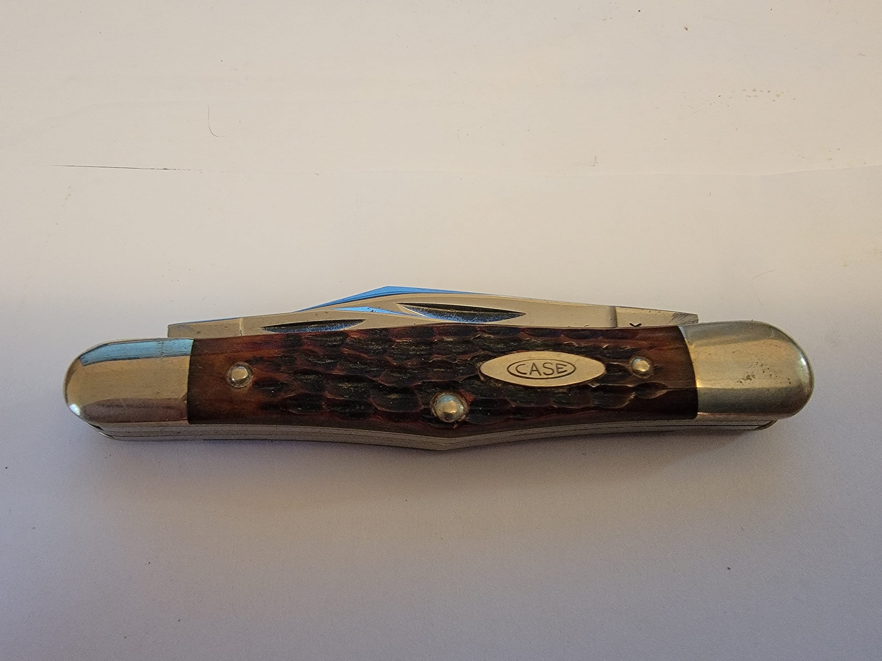1965-69 Case XX 6383 Whittler Center Swell Three Blade Folding Knife ...