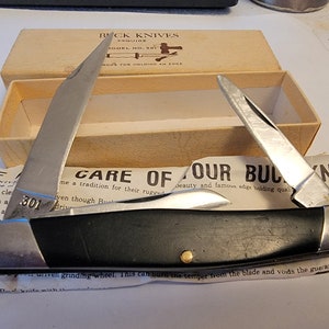 Vintage Pre Date Buck 301 3 Blade Stockman Pocket Knife Stockman USA ...