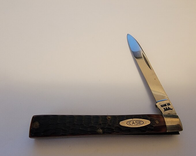1971 Case XX 6185 Brown Jigged Delrin 9 Dot Doctor Knife 6185 New Never ...