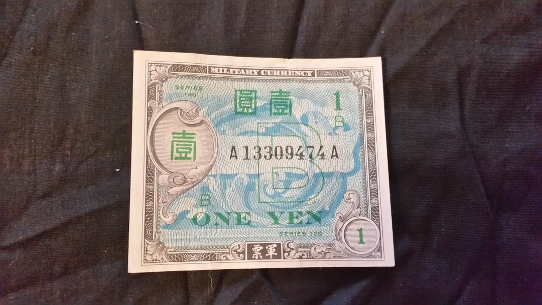 Japanese One 1 Yen Military Currency Banknote Note B 100 Series VG ...