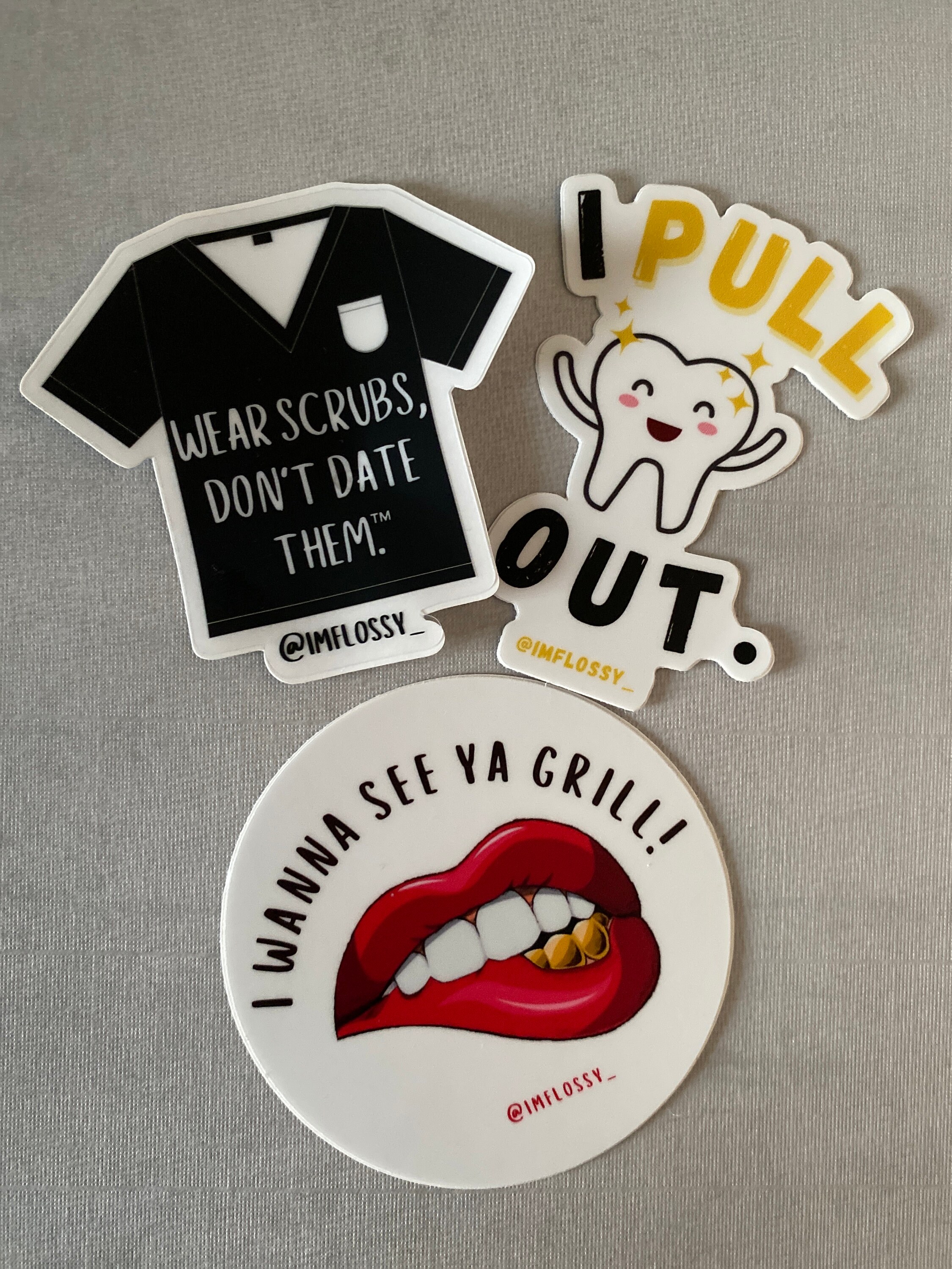 Funny Dental Sticker Pack (3 Stickers) - Etsy