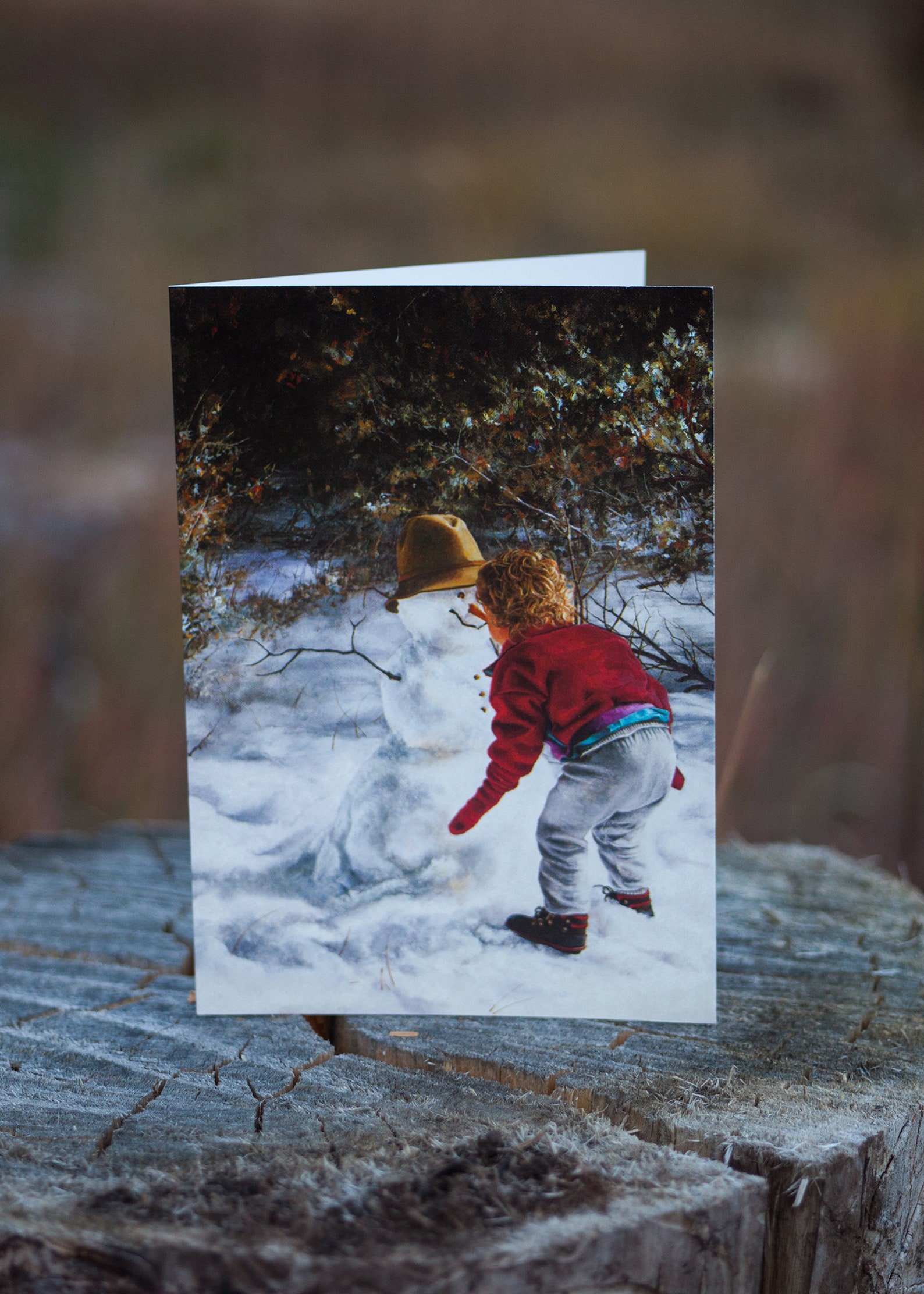 Christmas Cards, Winter Holiday Card, Child in the Snow Christmas Card ...
