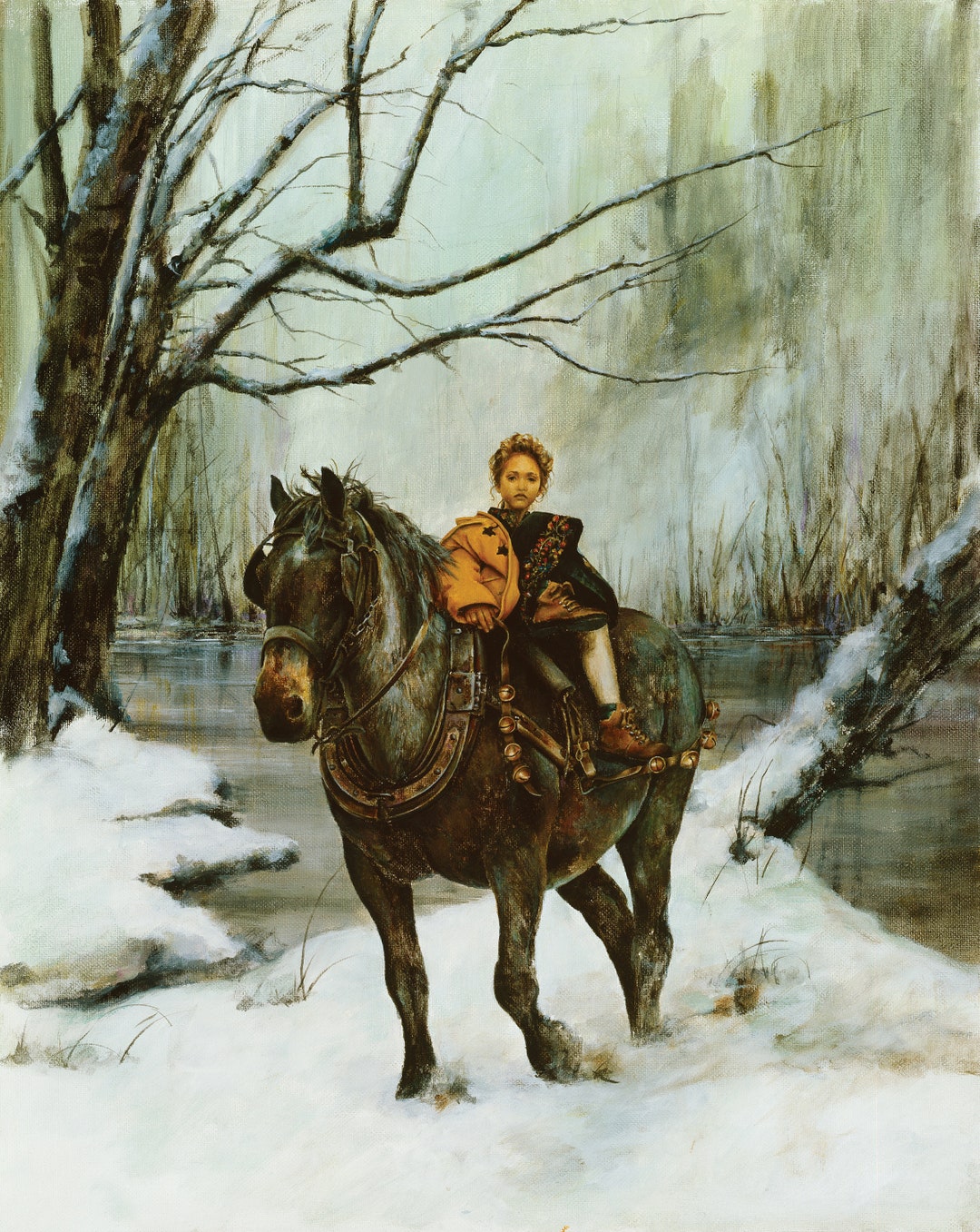 Farmhouse Christmas Card, Draft Horse Card, Christmas Card Pack, Draft ...