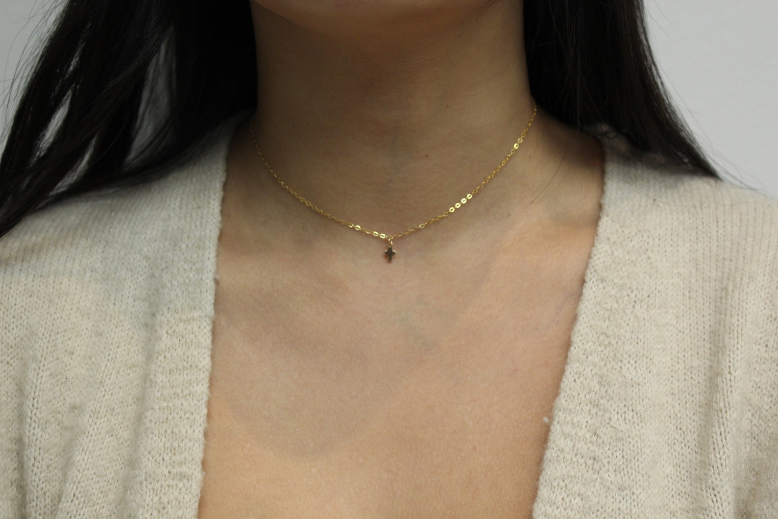 Sale Tiny Gold Cross Necklace-tiny Gold Filled Cross-mini - Etsy Canada