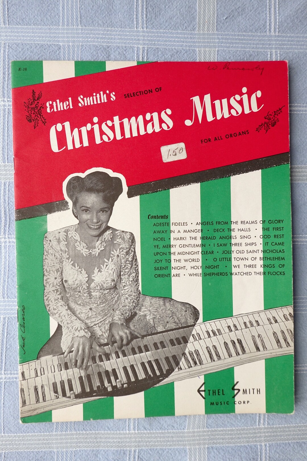Vintage Christmas Sheet Music Booklet, Ethel Smith, Music Arrangements ...