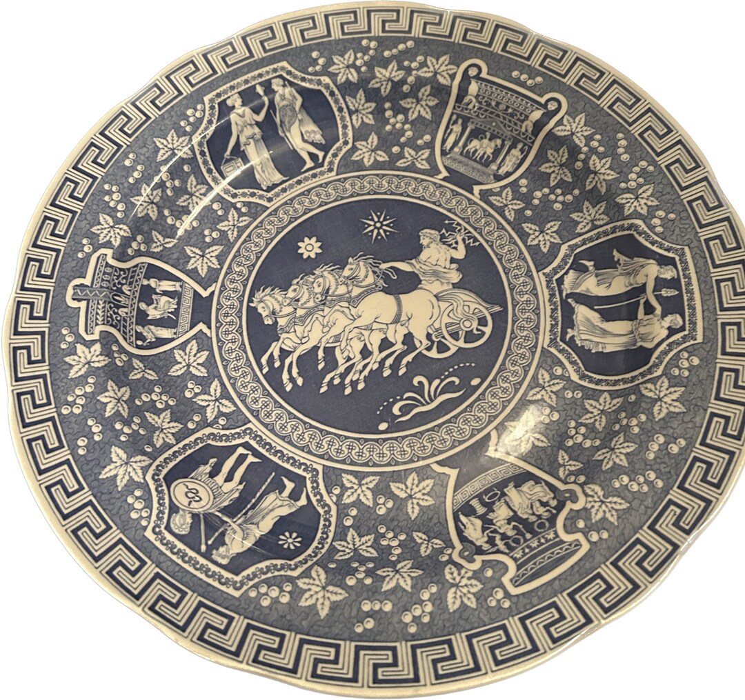 Vintage Spode Blue Room Traditions Series GREEK English Plate - Etsy