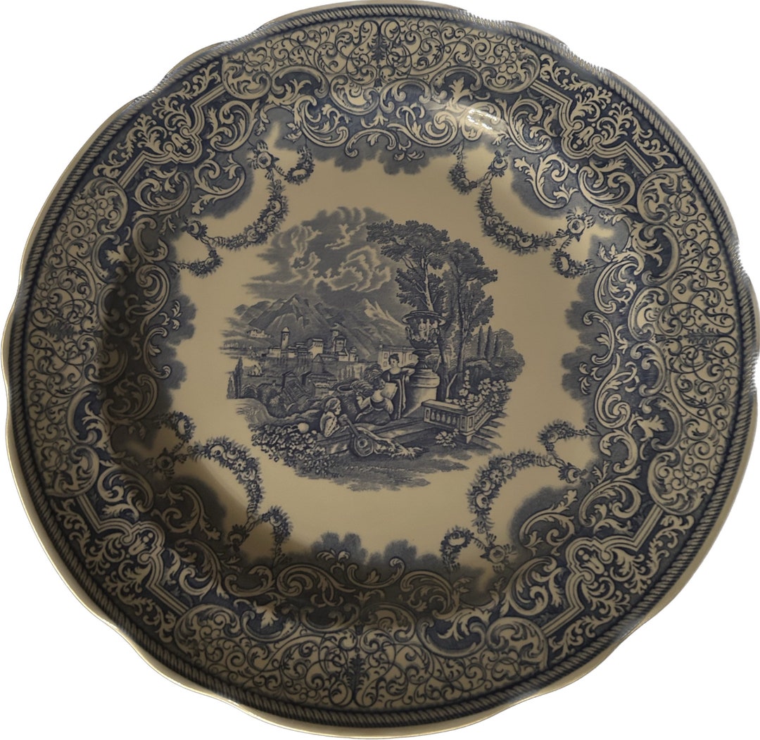 Vintage Spode Blue Room Traditions Series Continental Views English Plate - Etsy