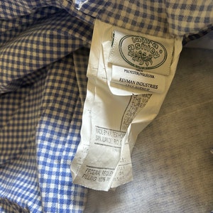 Vintage Laura Ashley Blue Gingham Farmhouse Cottage Flanged Pillow Euro ...