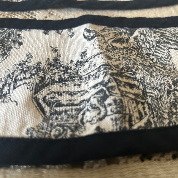 Black Toile Fabric - Etsy