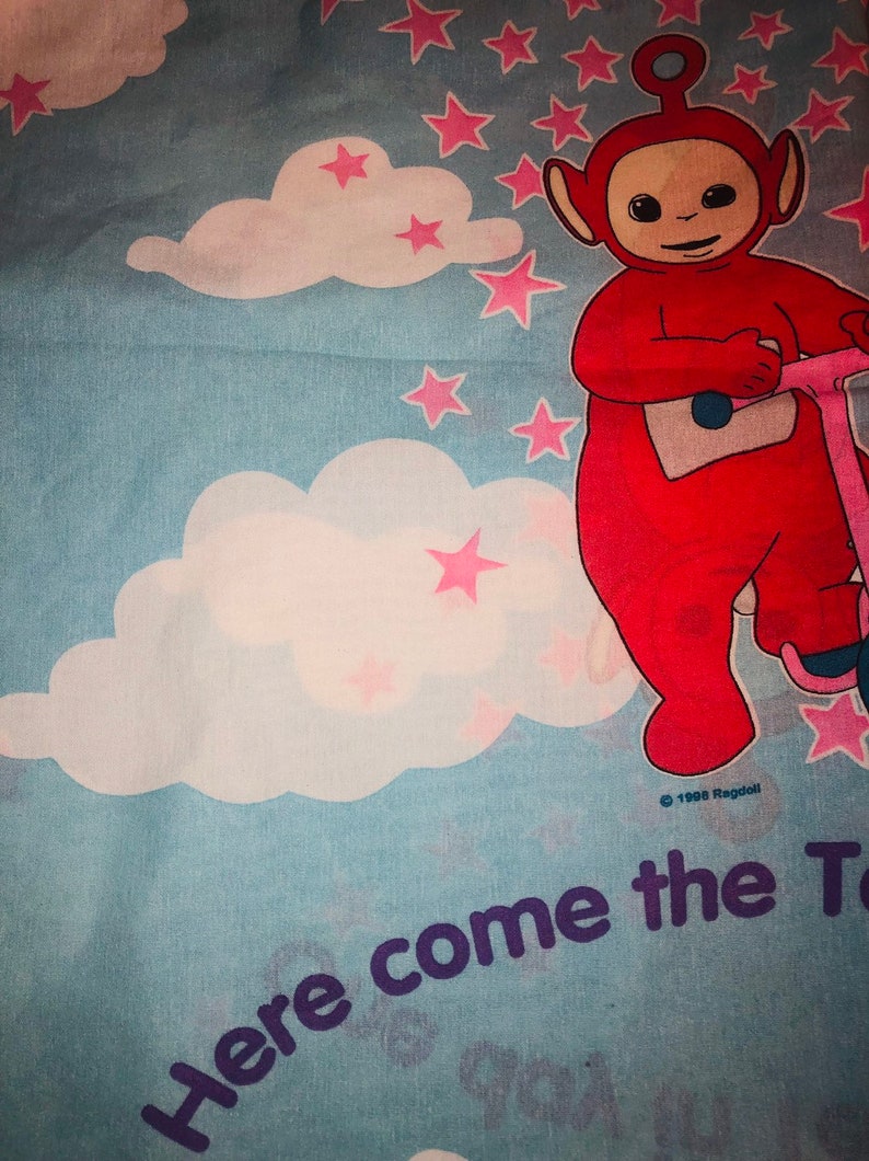 Vintage 90's Teletubbies Bedding Blue Flat Twin Bedskirt - Etsy