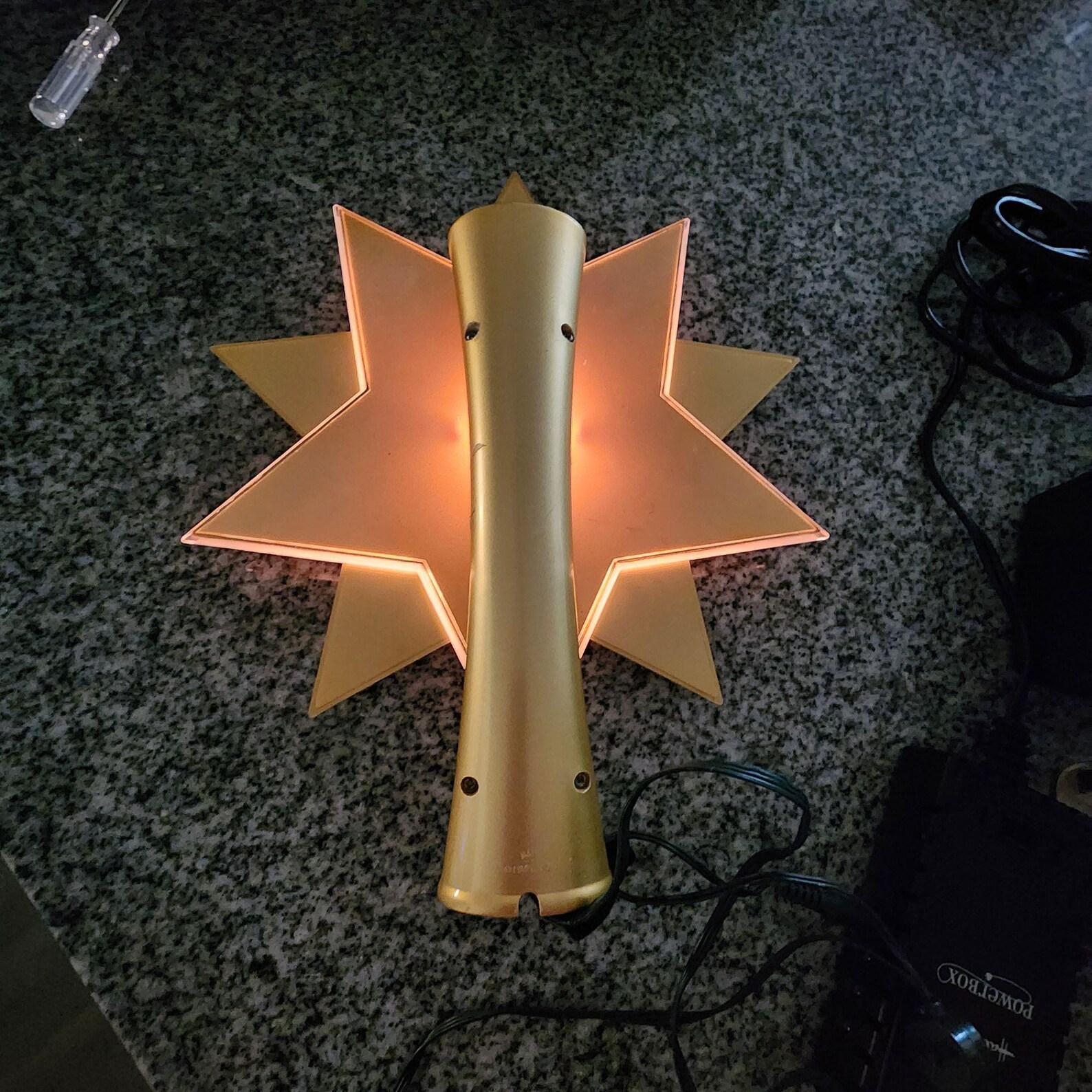 Vintage Hallmark Illuminations Starlight Tree Topper W Power Adapter ...