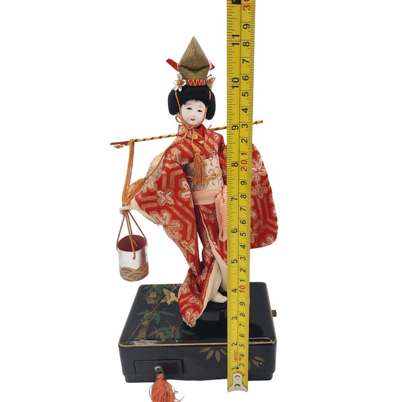 Vintage Japanese Geisha Doll With Working Music Trinket Box, Plays La ...