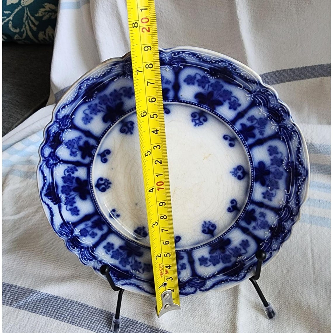 Set of 2 Antique J.G. Meakin Hanley England Flow Blue geisha 7.5 Bread ...