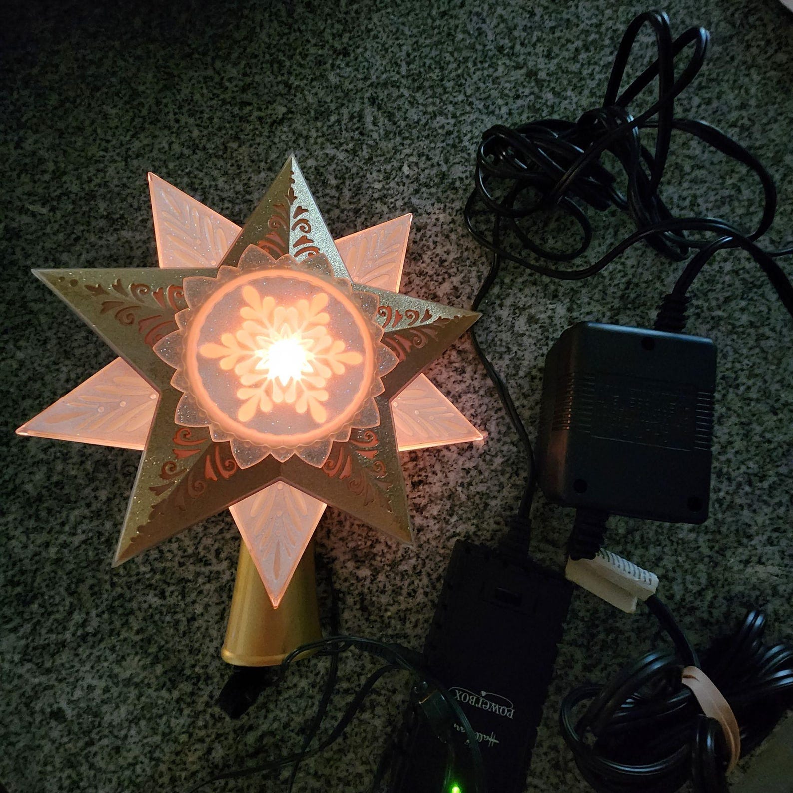 Vintage Hallmark Illuminations Starlight Tree Topper W Power Adapter ...