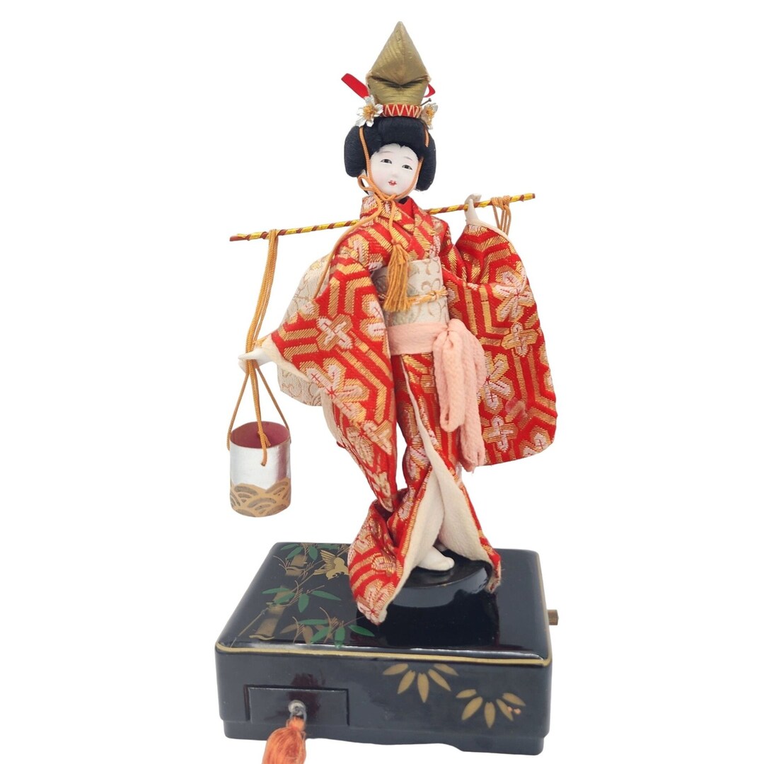 Vintage Japanese Geisha Doll With Working Music Trinket Box, Plays La ...