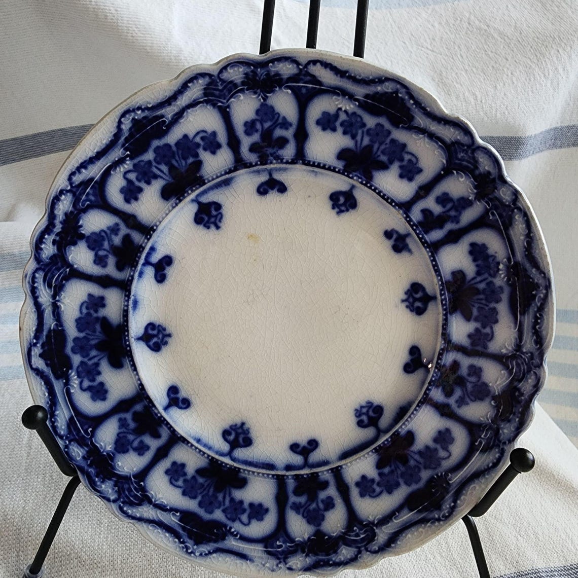 Set of 2 Antique J.G. Meakin Hanley England Flow Blue geisha 7.5 Bread ...