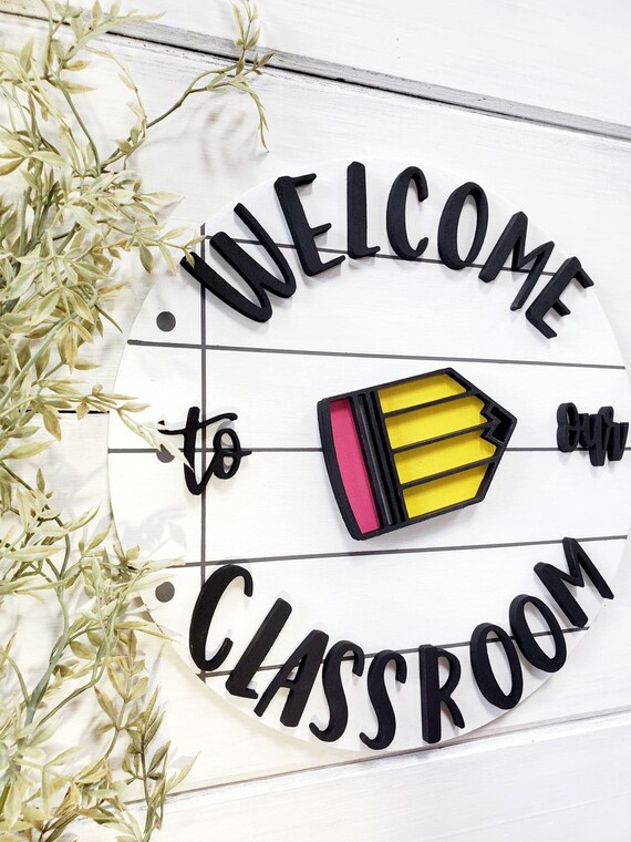 Welcome to Our Classroom Teacher Gifts Interchangeable Sign - Etsy