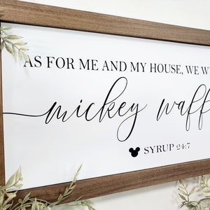 Disney Sign, Disney Décor, Mickey Sign, as for Me and My House, We Will ...