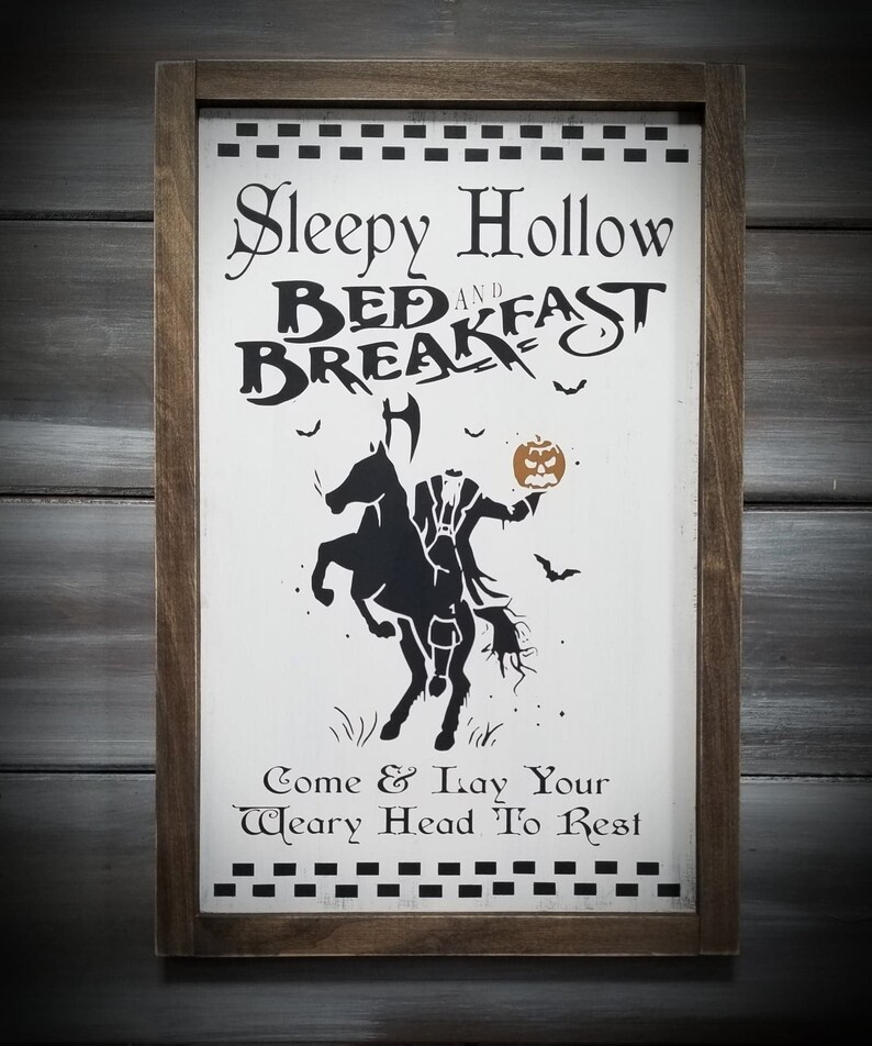 Sleepy Hollow Bed & Breakfast Halloween Sign Spooky Sign - Etsy