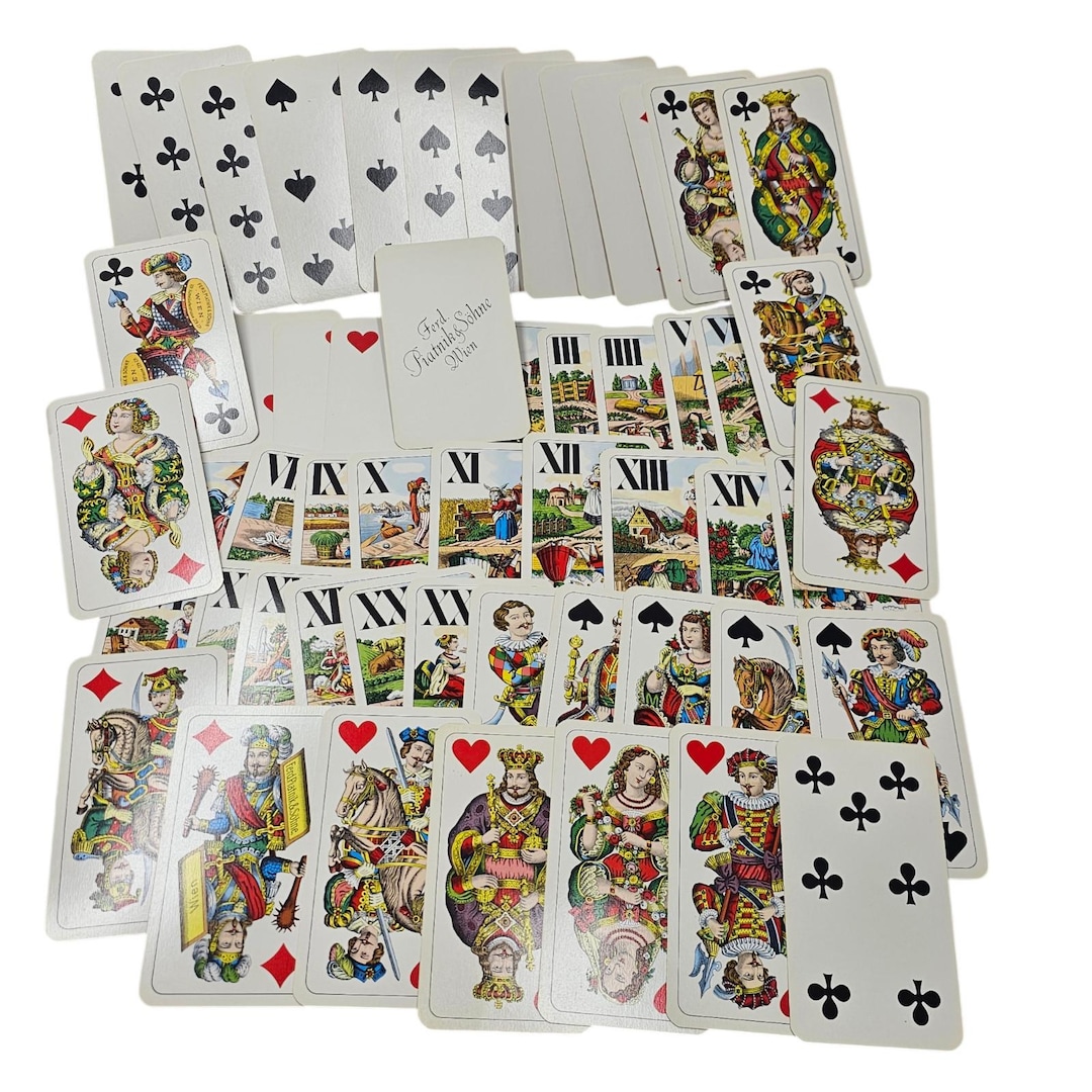 Vintage Piatnik Tarock Playing Cards 54 Card Deck Model 1934 Austrian ...
