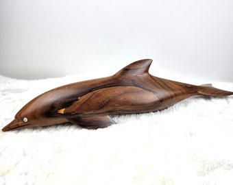 Wood Carved Dolphin - Etsy