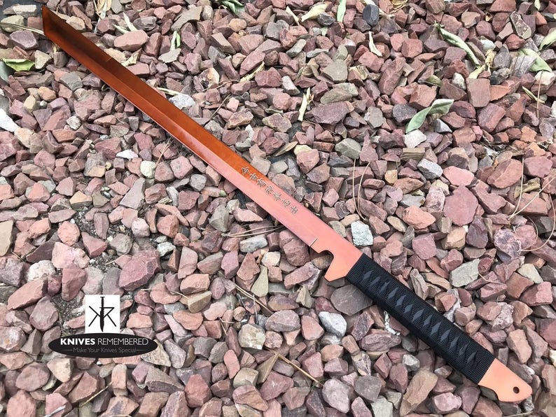 Monogram Sword Custom Sword Ninja Sword Hunting Machete | Etsy