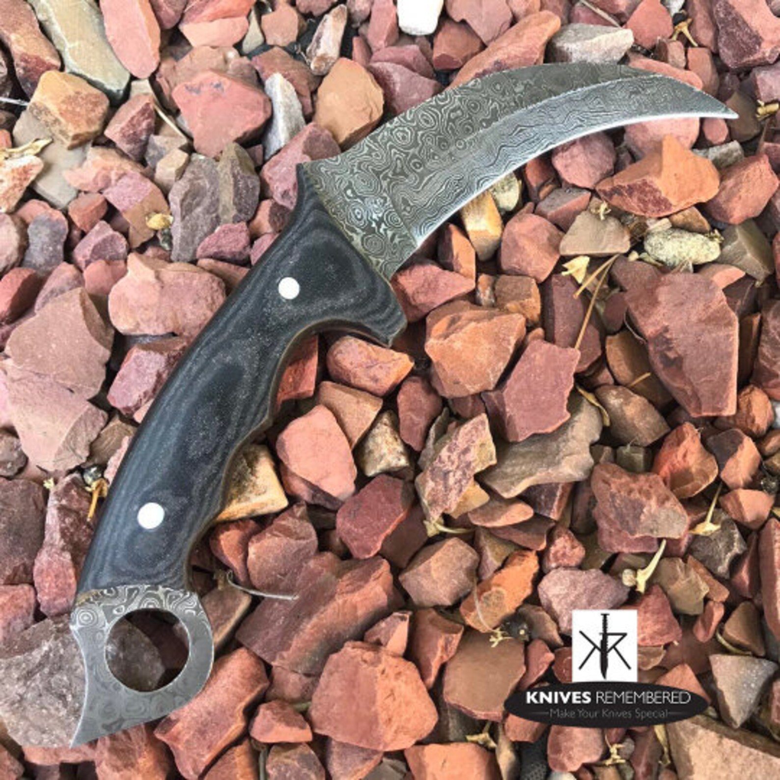 Monogram Knife Custom Knives Real Damascus Steel Tactical | Etsy