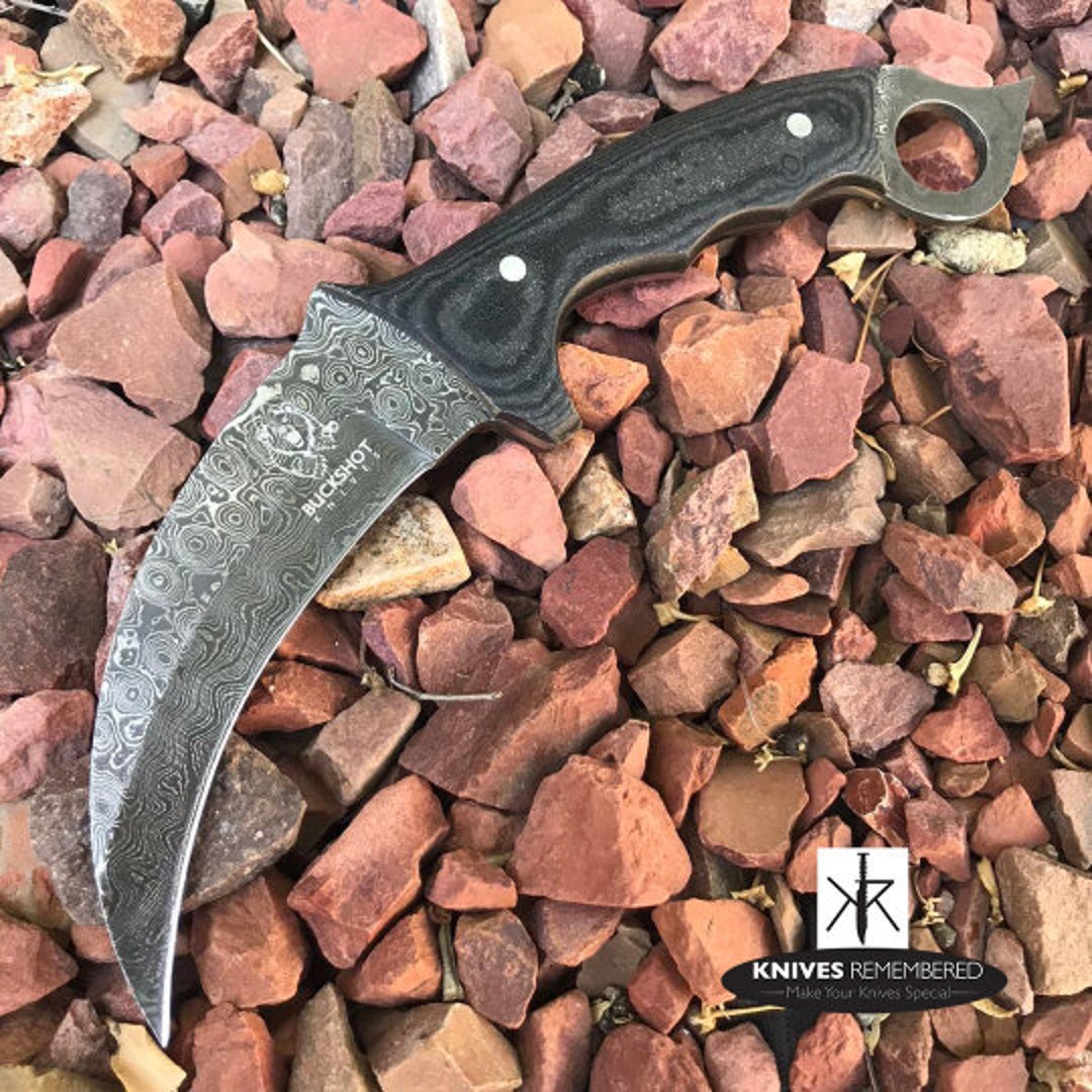 Monogram Knife, Custom Knives, Real Damascus Steel, Tactical ...