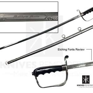 Monogram Saber, Custom Saber, US Army Saber, Army Sword, Personalized ...