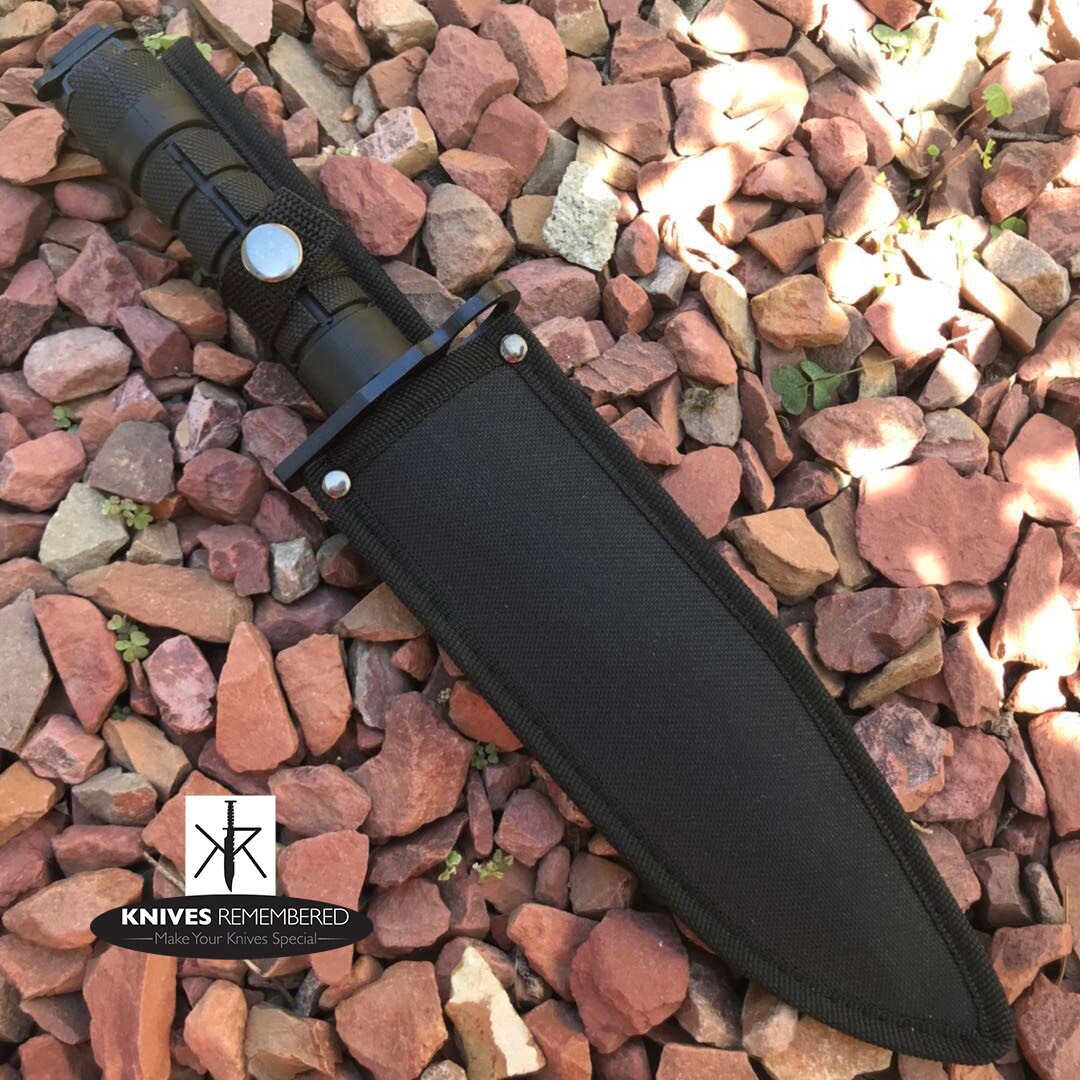 Monogram Knife Custom Knife Hunting Bowie Military | Etsy