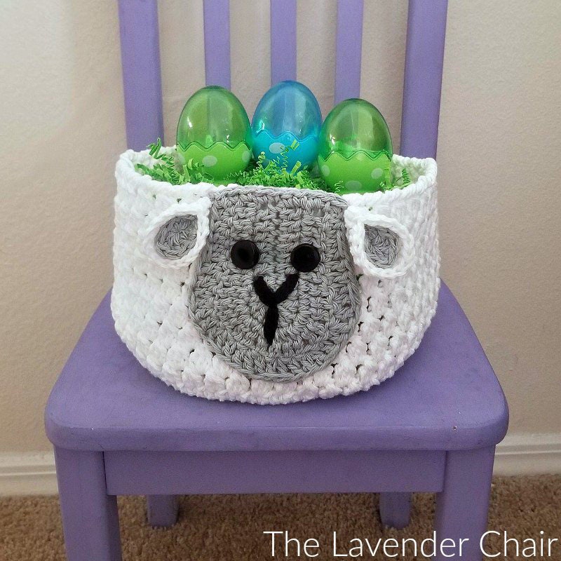 Sam Sheep Easter Basket Crochet Pattern PDF FILE ONLY the Lavender ...