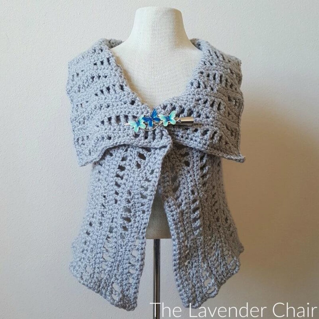 Lacy Waves Vest Crochet Pattern - the Lavender Chair - *PDF DOWNLOAD ...