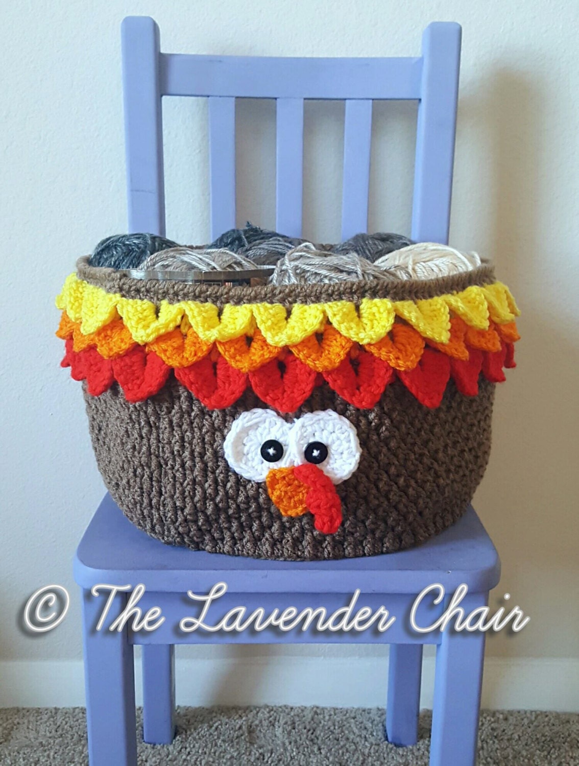Turkey Yarn Basket Crochet Pattern PDF FILE DOWNLOAD Instant Download ...