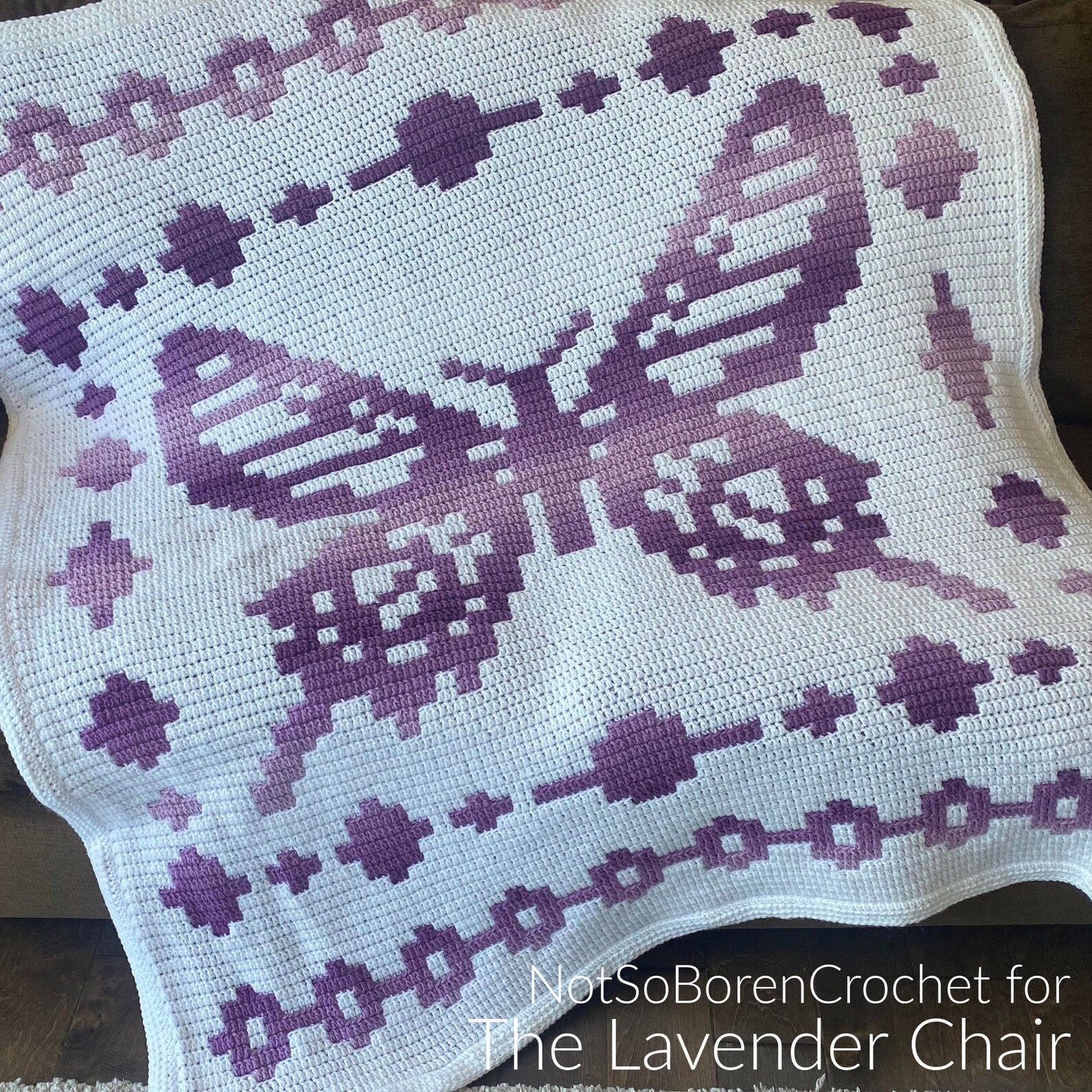 Mosaic Butterfly Blanket Crochet Pattern PDF FILE ONLY the - Etsy