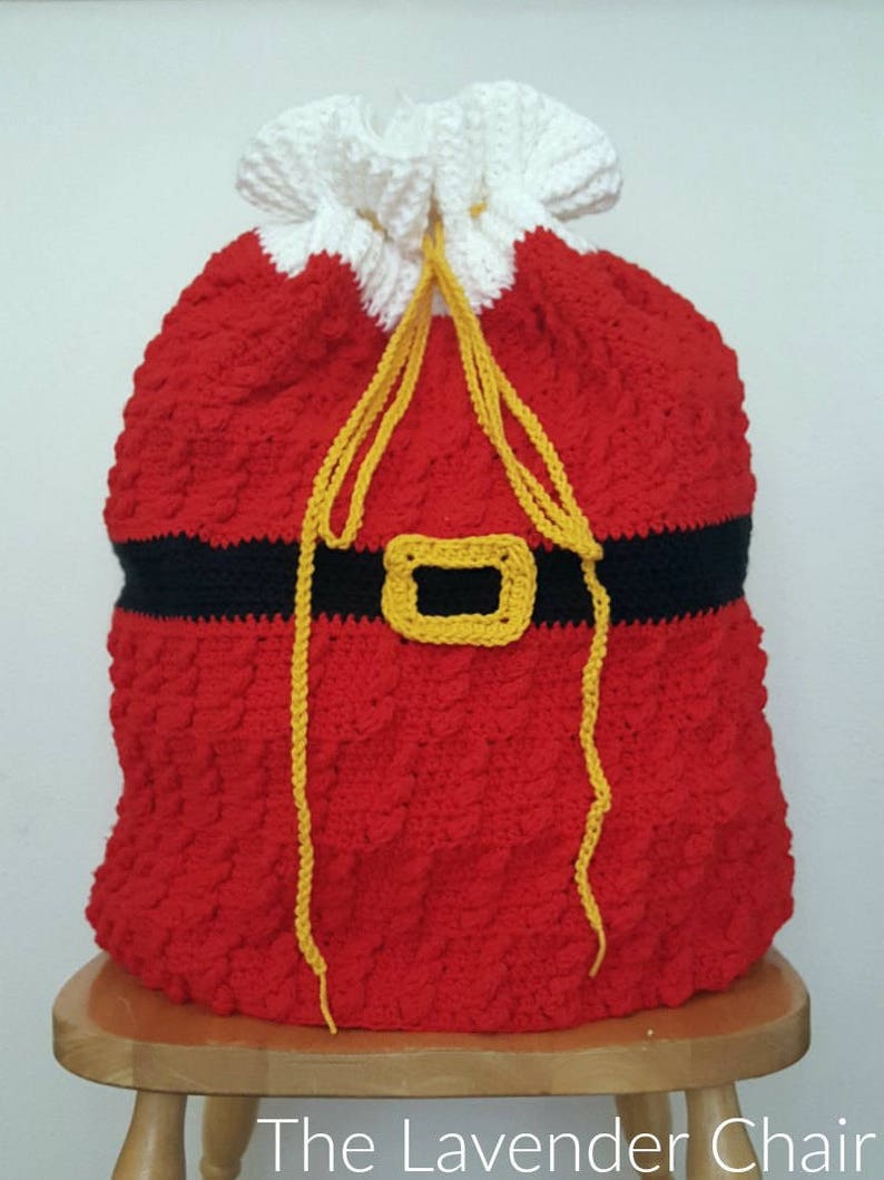 Standing Cable Santa Sack Crochet Pattern PDF DOWNLOAD ONLY Instant ...