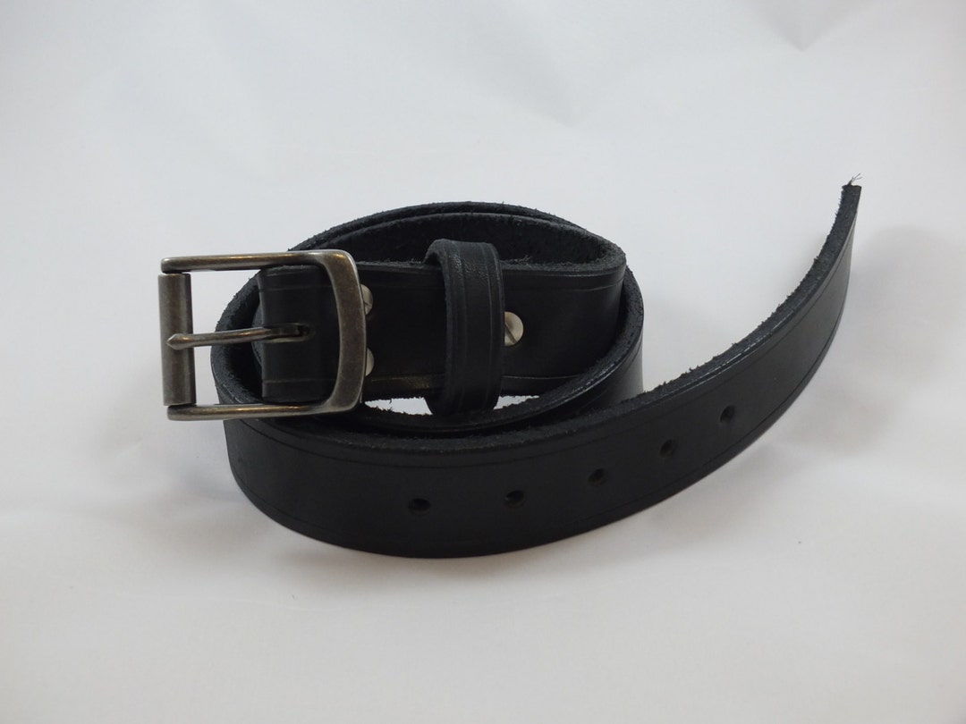 Black Belt With Removable Rectangular Buckle, 1.5" Wide Latigo Leather ...