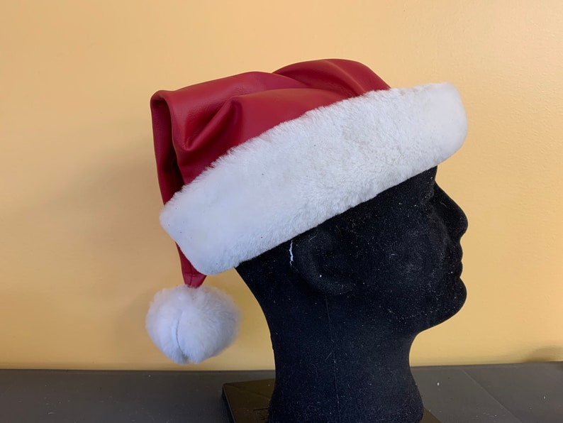 Leather Santa hat in multiple color variations | Etsy