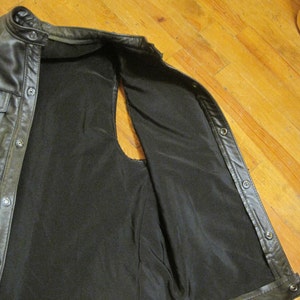 Leather Denim-style Vest Made With 3 Oz. Leather, Fully Lined. - Etsy
