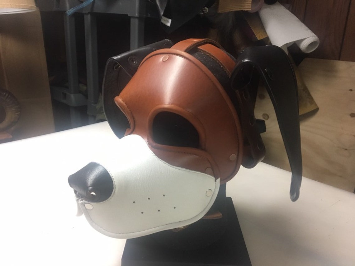 Leather and Holographic Puppy Hood - Etsy