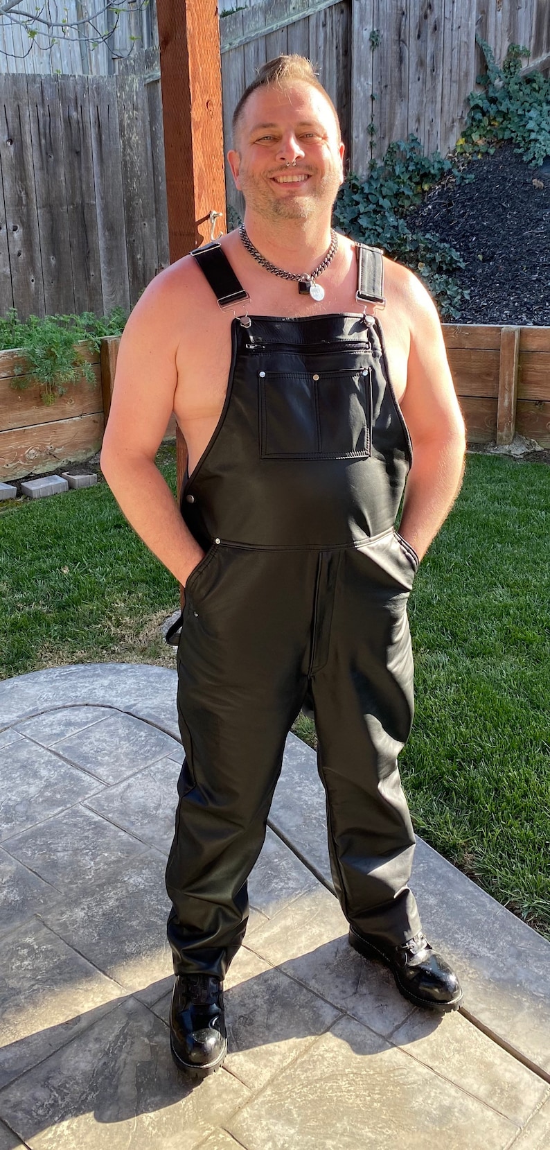 Leather Bib Overalls - Etsy
