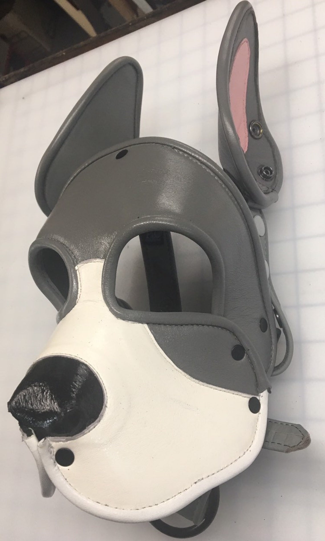 Leather and Holographic Puppy Hood - Etsy