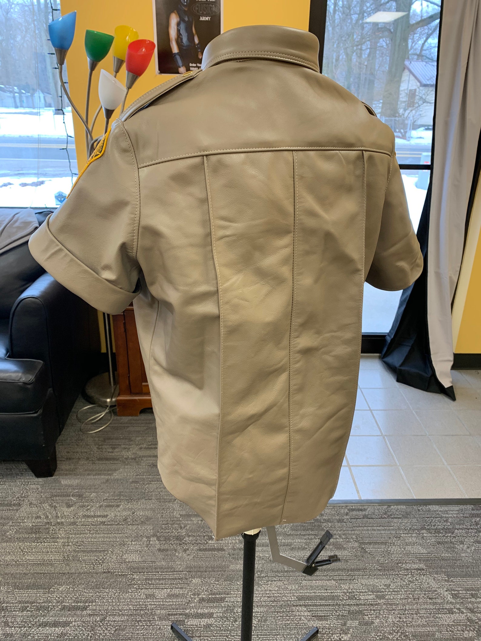 Leather Police Shirt Tan Short Sleeve CHP and Other - Etsy