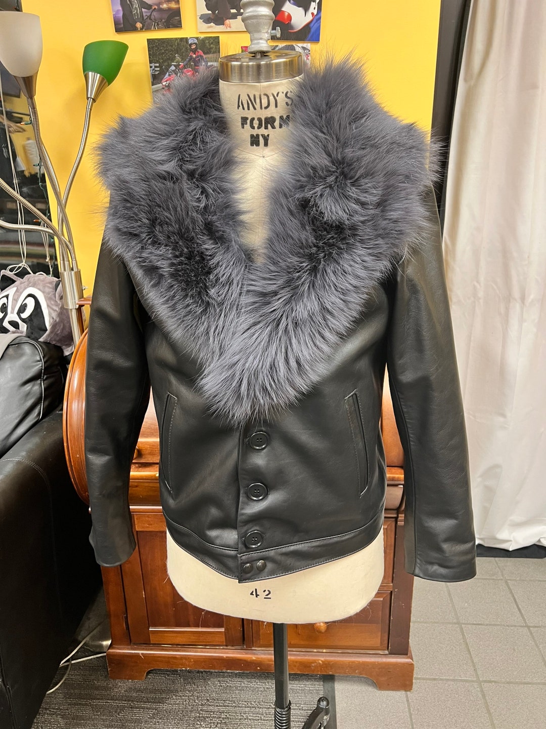 4 Button Leather Dress Jacket - Etsy