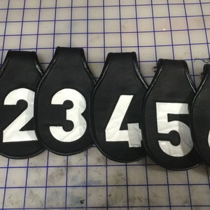 Leather Contestant Numbers (single Color) - Etsy