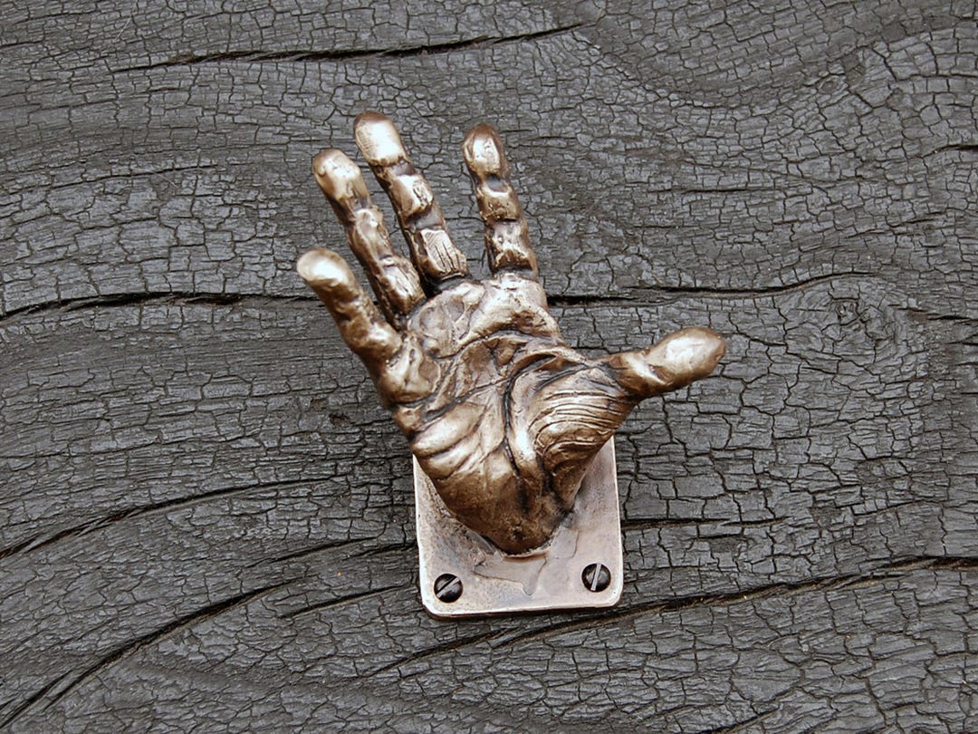 Solid Bronze Hand Coat Hook: Sculptural Wall Hook (10-12cm) No. 3 - Etsy