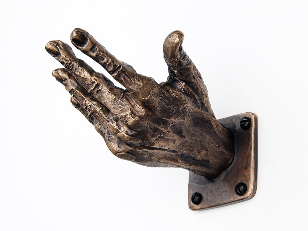 Hand Coat Hook 7, Hands, Brass Hand Hooks, 8th Bronze Anniversary ...