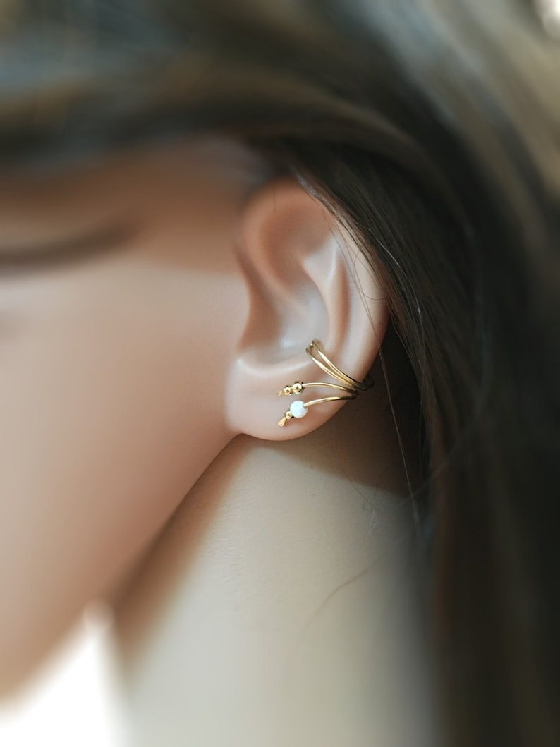 Ear Cuff Earring Gold Double Wrap Ear Cuff Ear Cuff Gold - Etsy